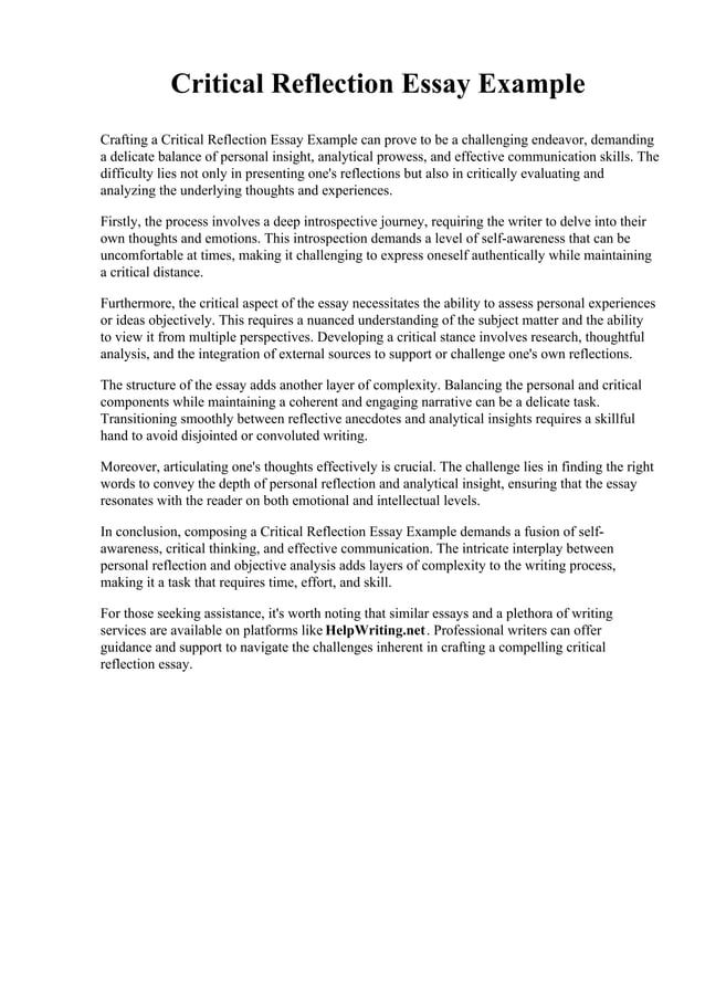 Critical Reflection Essay Example.pdf