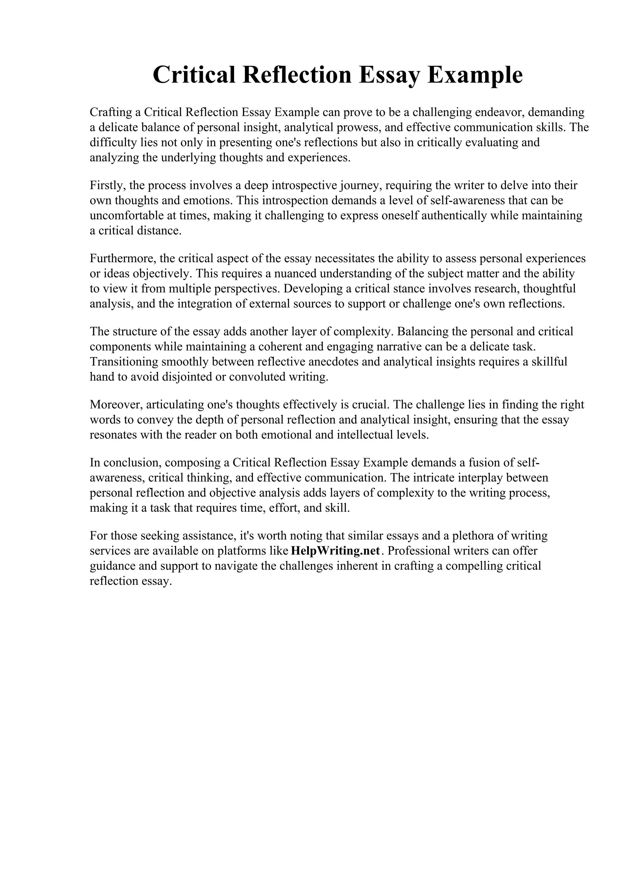 Critical Reflection Essay Example.pdf