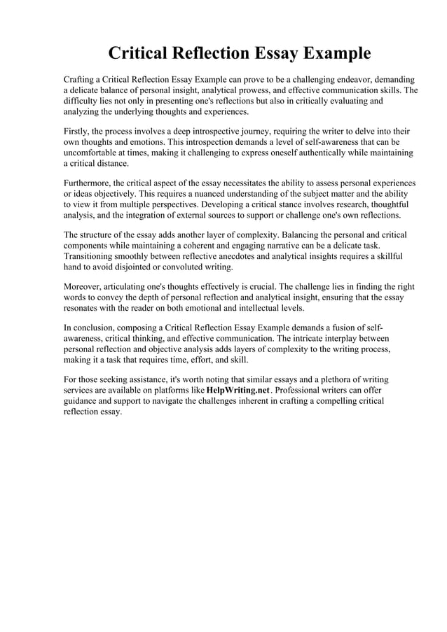 Critical Reflection Essay Example.pdf