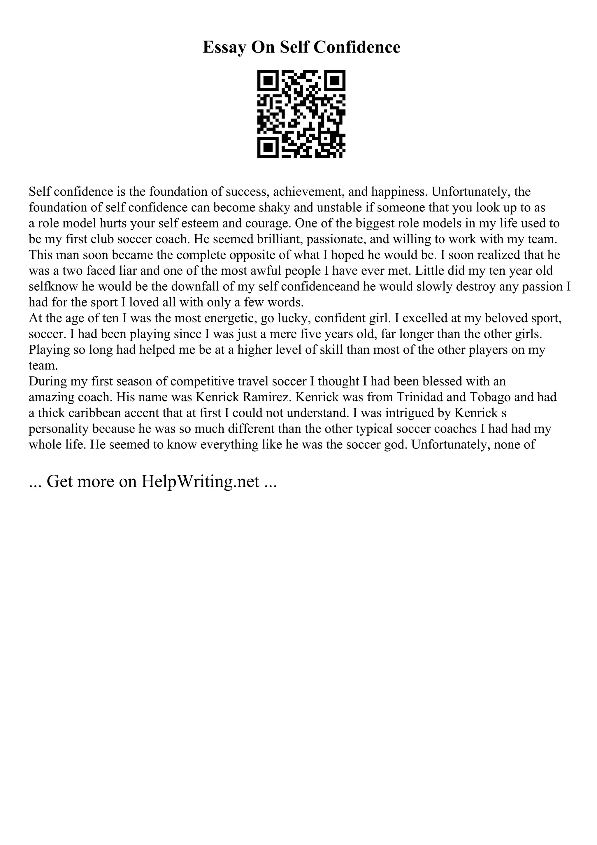 Critical Reflection Essay Samples | PDF