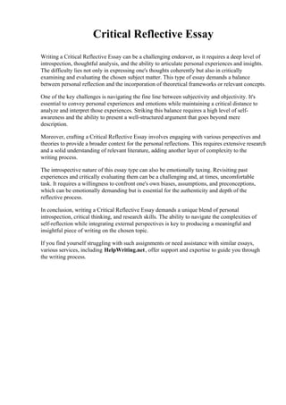 Critical Reflective Essay.pdf