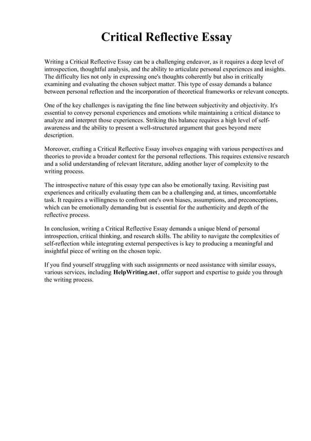Critical Reflective Essay.pdf