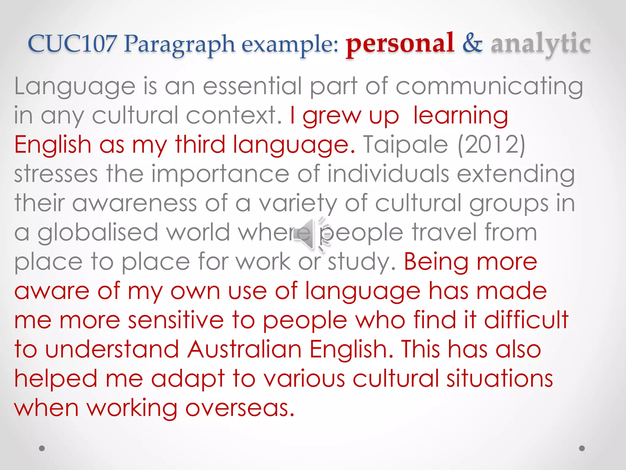 Critical reflective writing | PPT