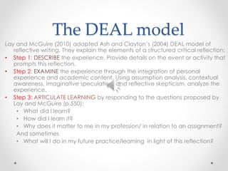 Critical reflective writing | PPT