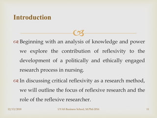 Critical reflexivity | PPTX