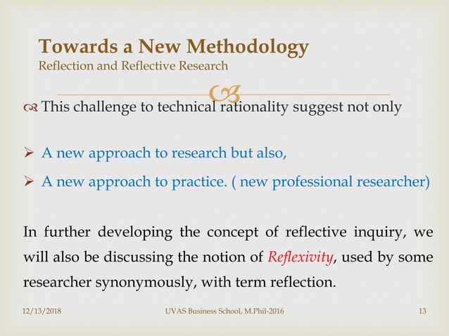 Critical reflexivity | PPTX | Professional School | Postgraduate Education