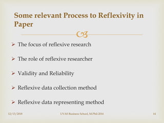 Critical reflexivity | PPTX
