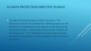 Critical regulations governing data privacy and data protection 20 ...