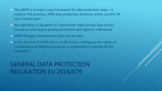 Critical regulations governing data privacy and data protection 20 ...