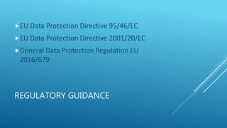 Critical regulations governing data privacy and data protection 20 ...