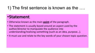 Critical response paragraph structure | PPTX