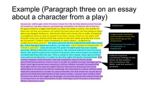Critical response paragraph structure | PPT