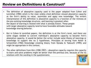 Critical review attitude towards knowledge sharing behavior | PPT