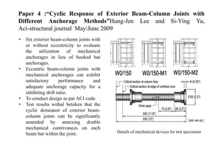 CRITICAL REVIEW ON MECHANICAL ANCHORAGE AS REPLACEMENT OF BENT BAR | PPTX