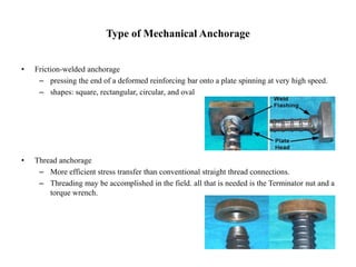 CRITICAL REVIEW ON MECHANICAL ANCHORAGE AS REPLACEMENT OF BENT BAR | PPTX