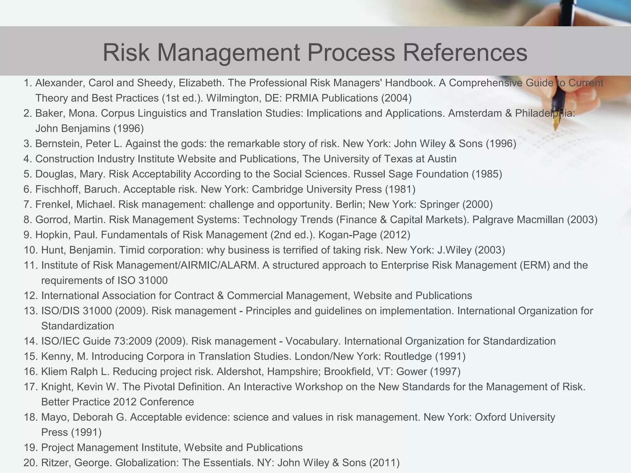 Critical role of_risk_assessment_in_international_projects_en | PPT