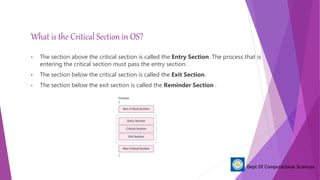 Critical Section in Operating System | PPTX