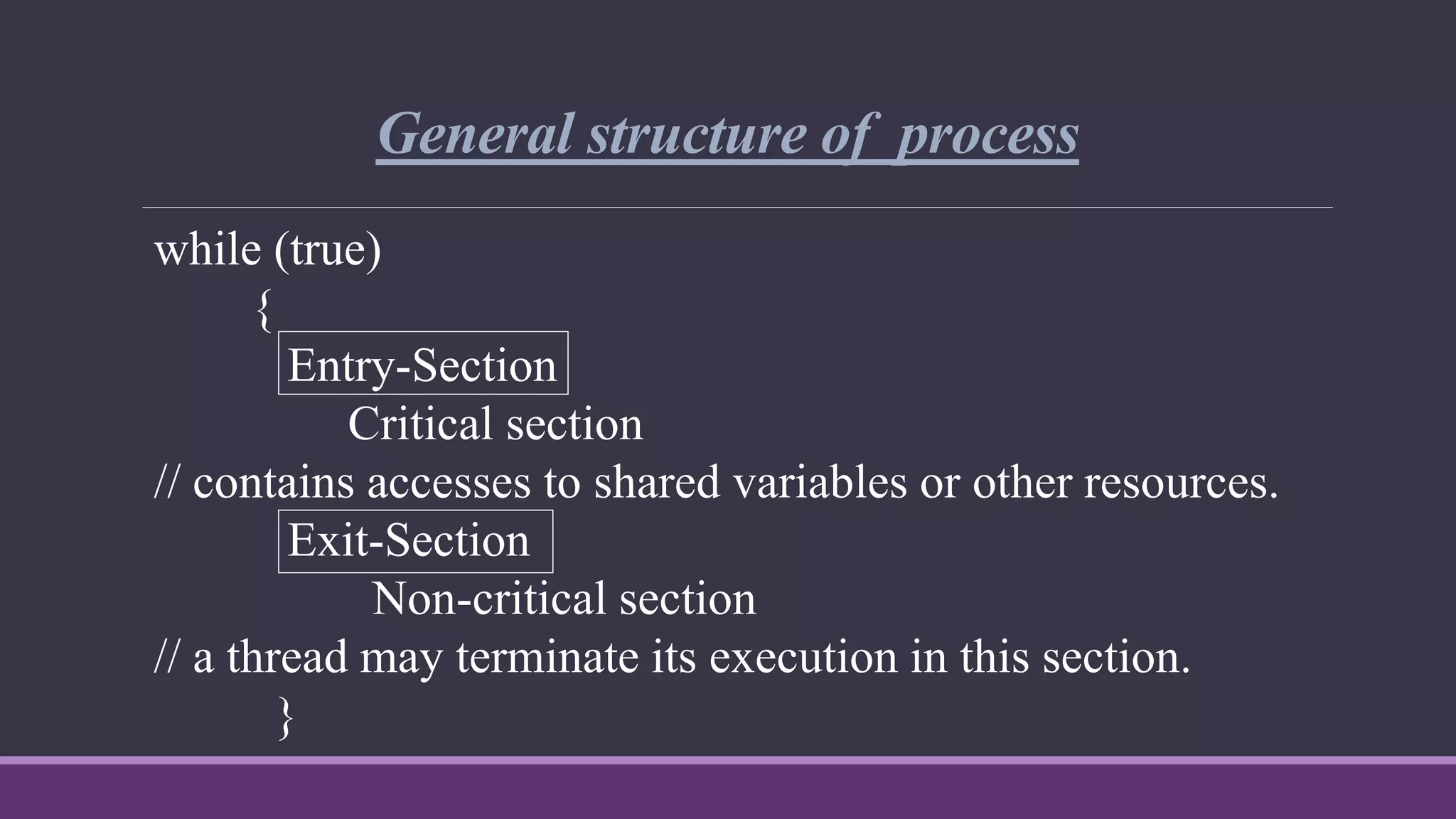 Critical section problem in operating system. | PPTX