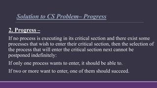 Critical section problem in operating system. | PPTX