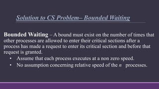 Critical section problem in operating system. | PPTX