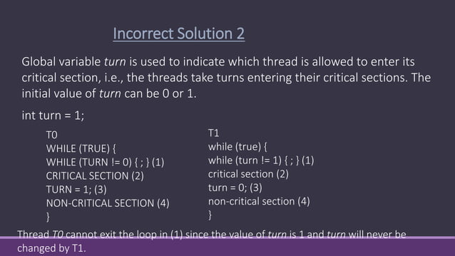 Critical section problem in operating system. | PPTX