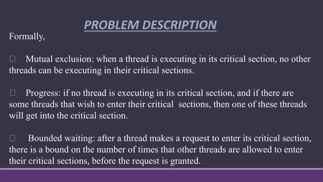 Critical section problem in operating system. | PPTX