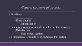 Critical section problem in operating system. | PPTX