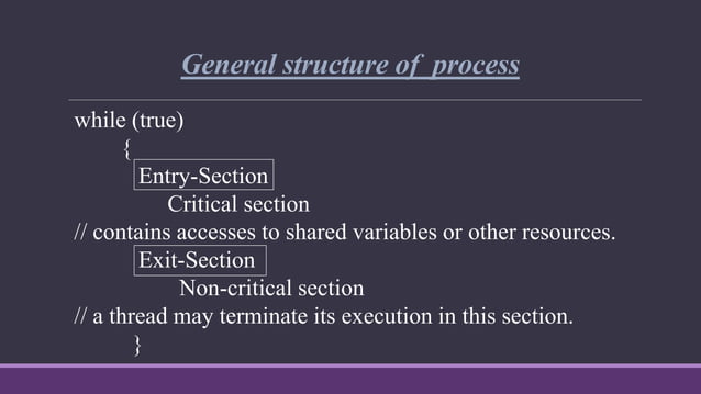 Critical section problem in operating system. | PPTX