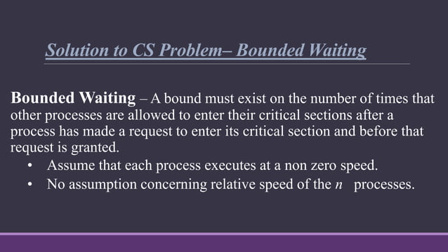 Critical section problem in operating system.