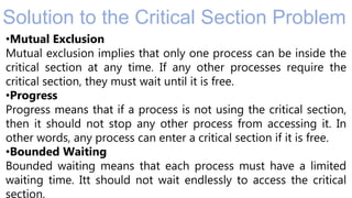 critical section problem.pptx | Operating Systems | Computer Software and Applications