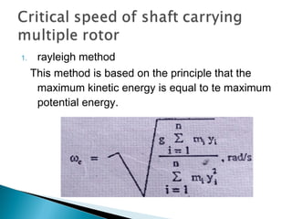 Critical speed of shaft | PPT