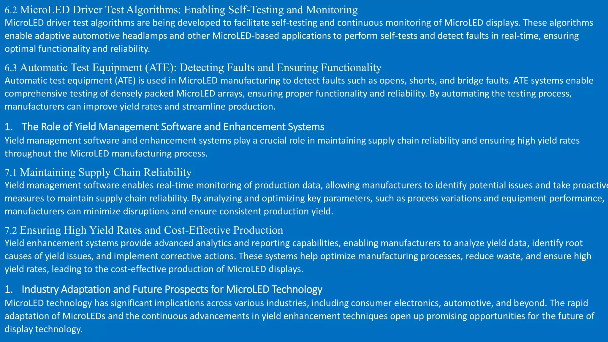 Critical Steps in MicroLED Manufacturing Identifying and Overcoming Yield Issues.pptx