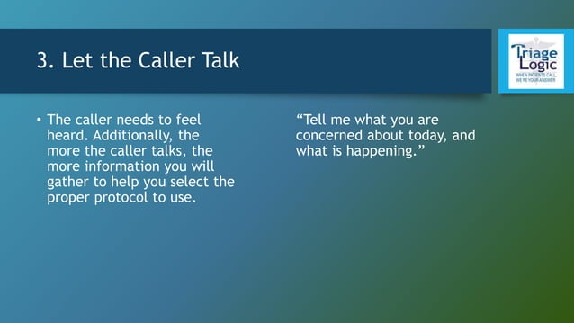 Critical steps to a triage call | PPT