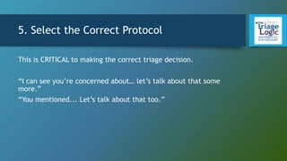 Critical steps to a triage call | PPTX