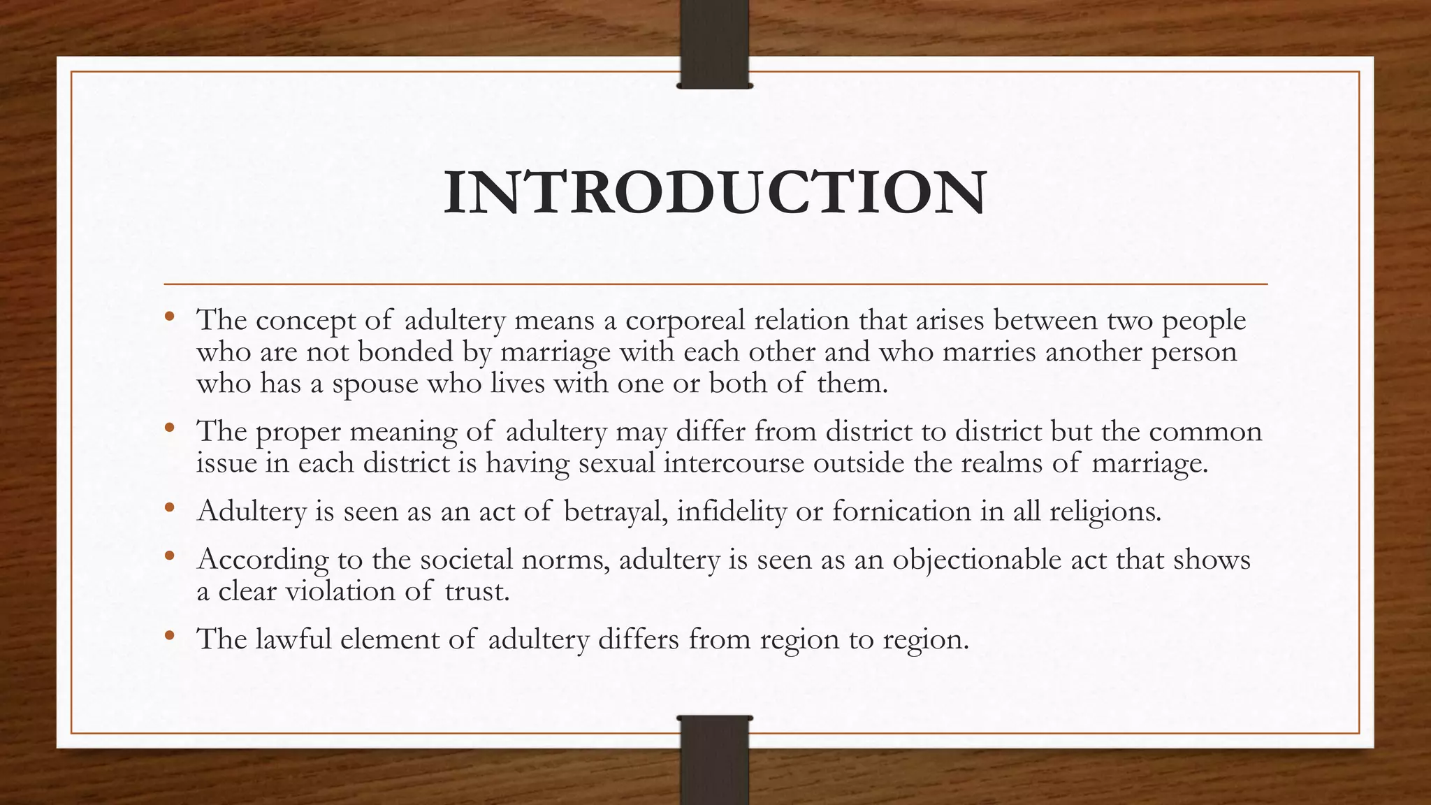 Critical study of decriminalisation of Adultery in India.pptx