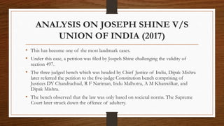 Critical study of decriminalisation of Adultery in India.pptx