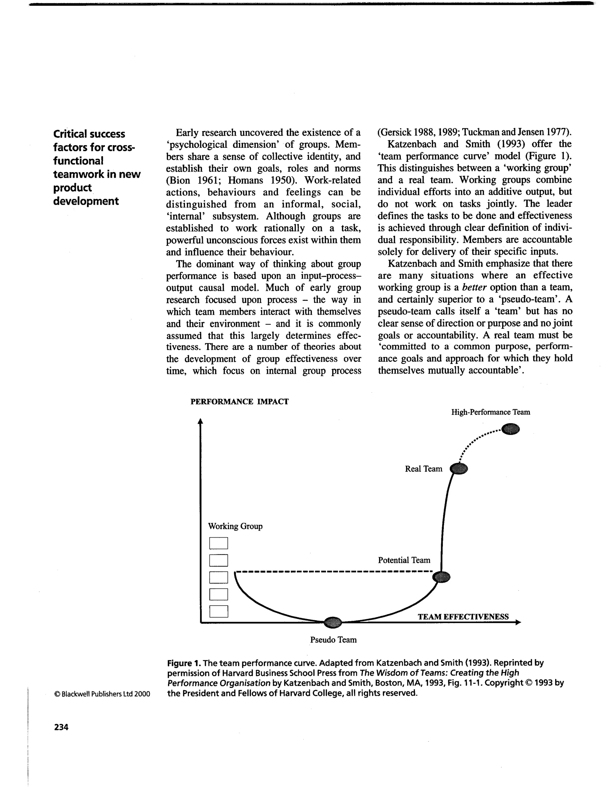 Critical success factors for cross functional teamwork in new product ...