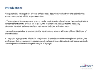 Critical success factors for successful requirements manangement | PPTX