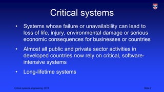Critical systems engineering | PPT