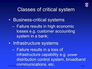 Critical systems intro | PPTX