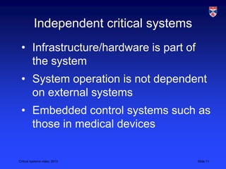 Critical systems intro | PPT