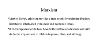 Critical Theories in Literature - approaches in literature | PPT