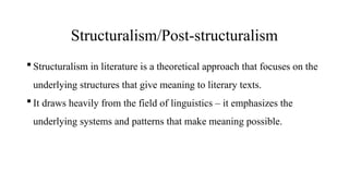 Critical Theories in Literature - approaches in literature | PPTX