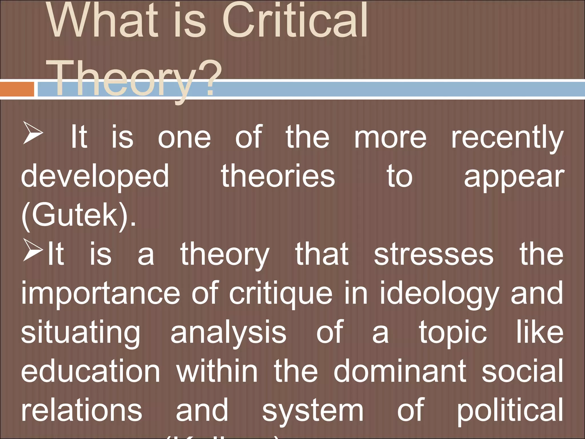 Critical theory | PPT