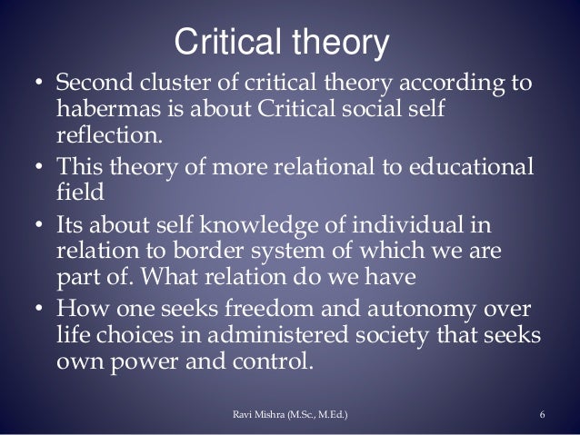 Critical theory to study in and out school context