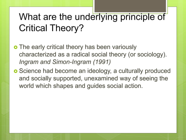 Critical theory | PPT | Education