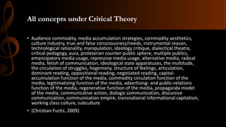Critical Theory and Media Studies | PDF