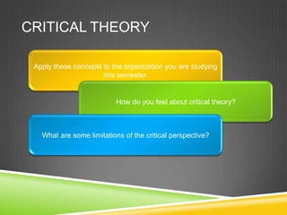 Critical theory (chapter 6) | PPTX