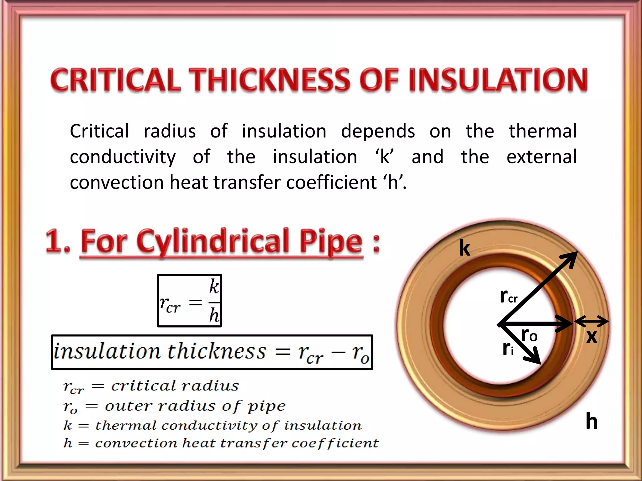 Critical thickness of insulation | PPTX