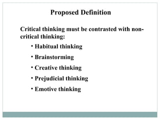 Critical Thinking | PPT